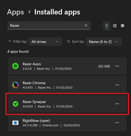 How to uninstall Razer Synapse 4 from your Windows PC or laptop