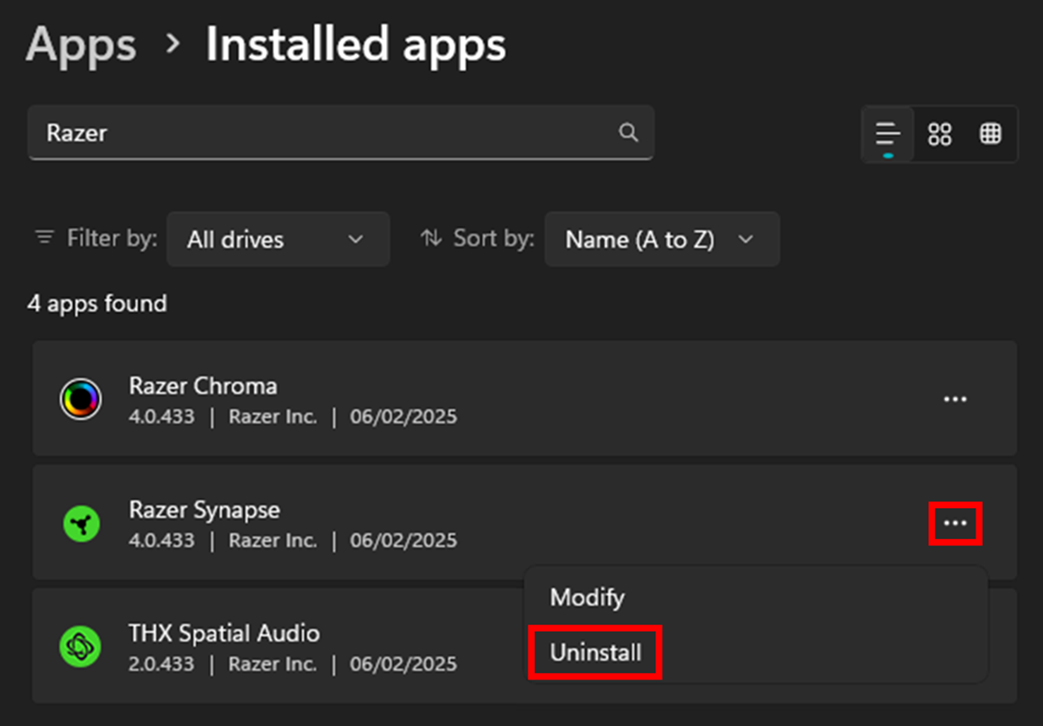How to uninstall Razer Synapse 4 from your Windows PC or laptop