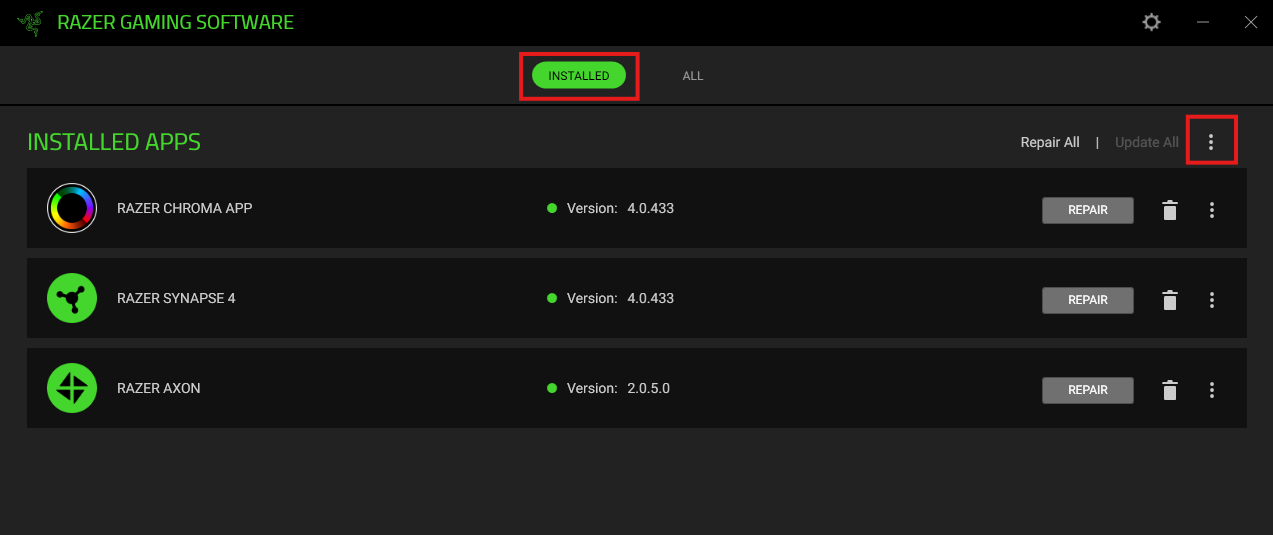 How to re-install Razer Synapse on Windows