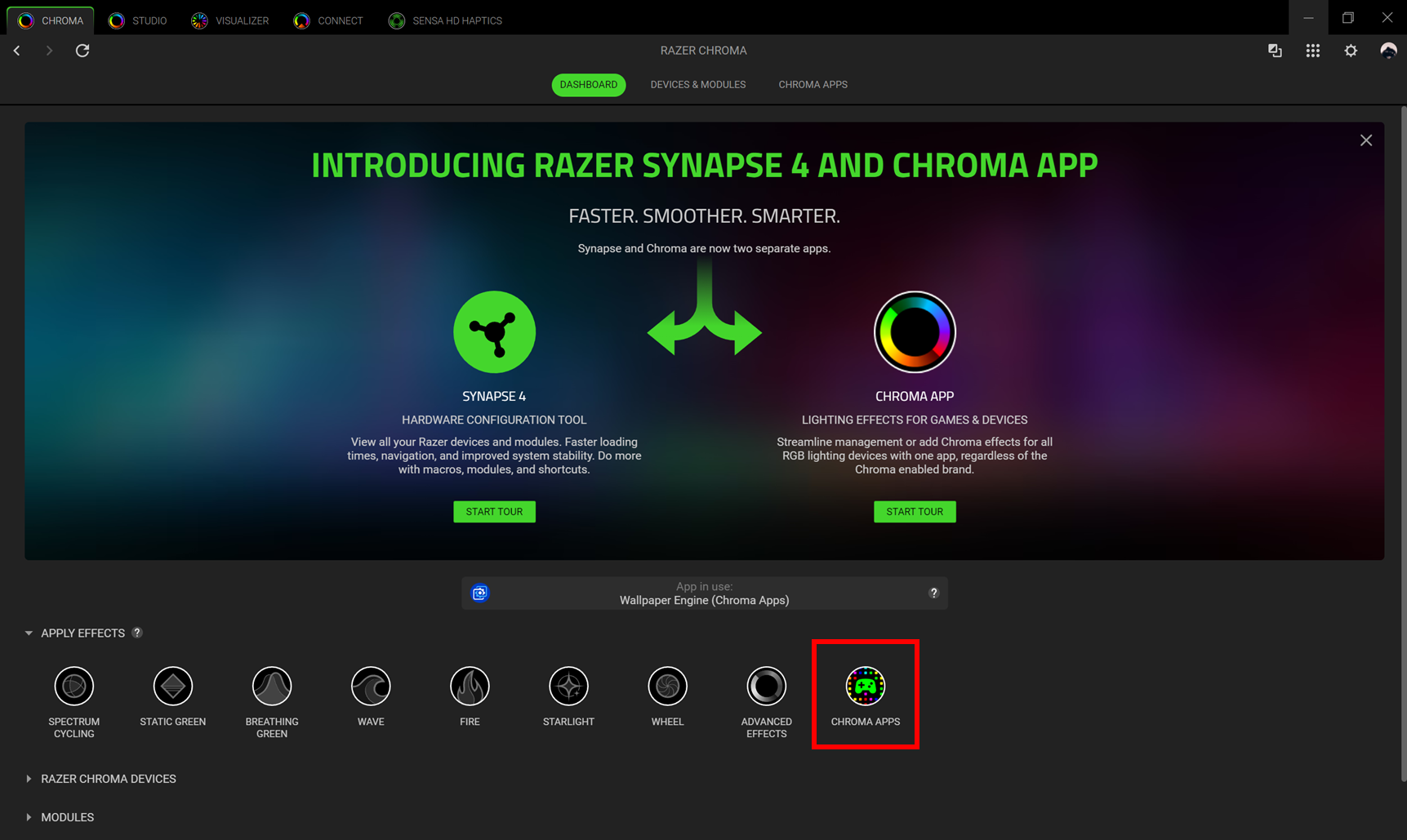 How to enable or disable Razer Chroma Workshop