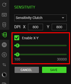 How to enable the Sensitivity Clutch on a Razer mouse