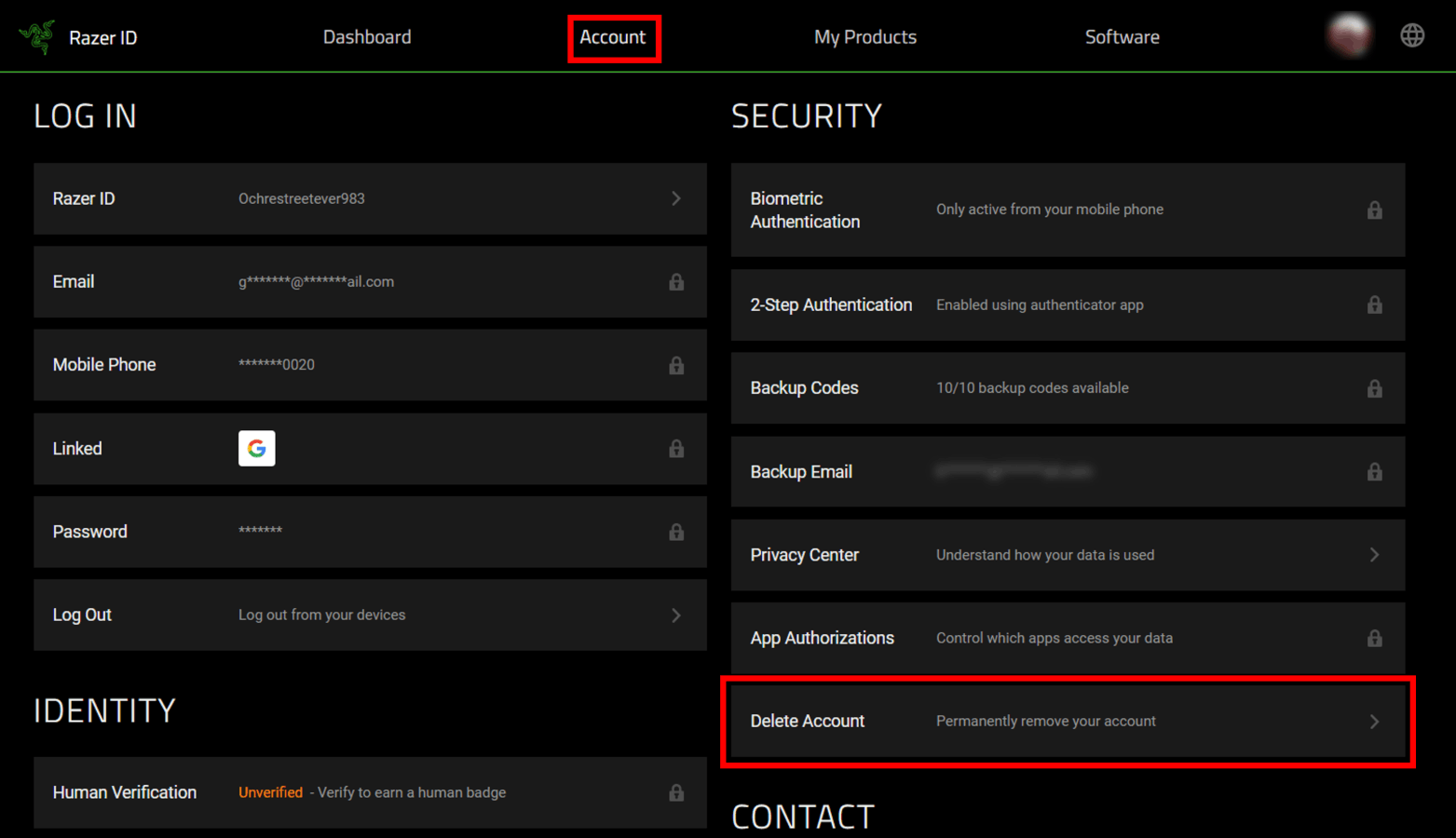 How to delete a Razer Synapse account