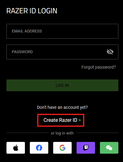 How to create a Razer Synapse account