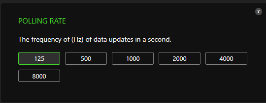How to adjust the polling rate on a Razer mouse