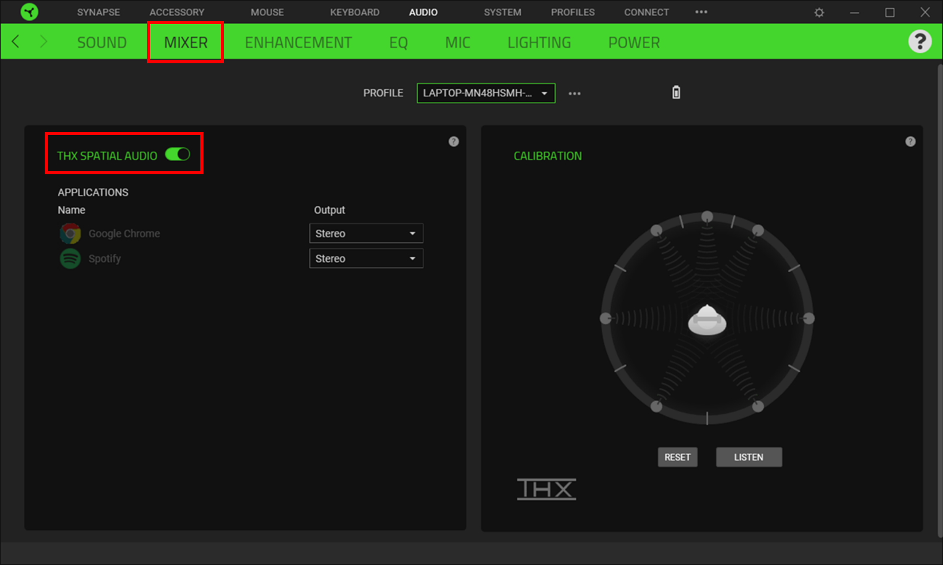How to use the THX Spatial as a playback device