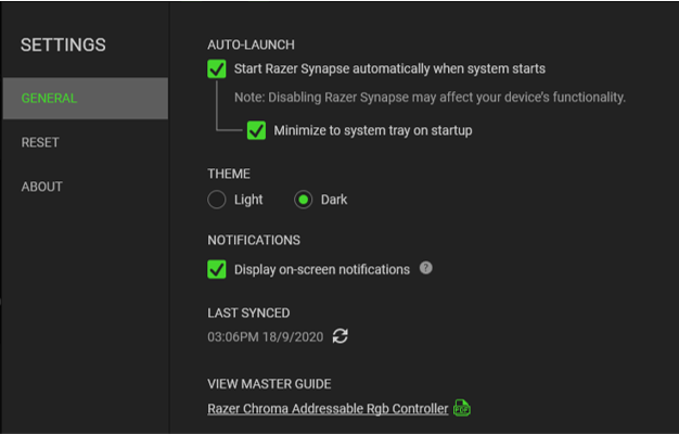 How to configure the Razer Chroma Addressable RGB Controller