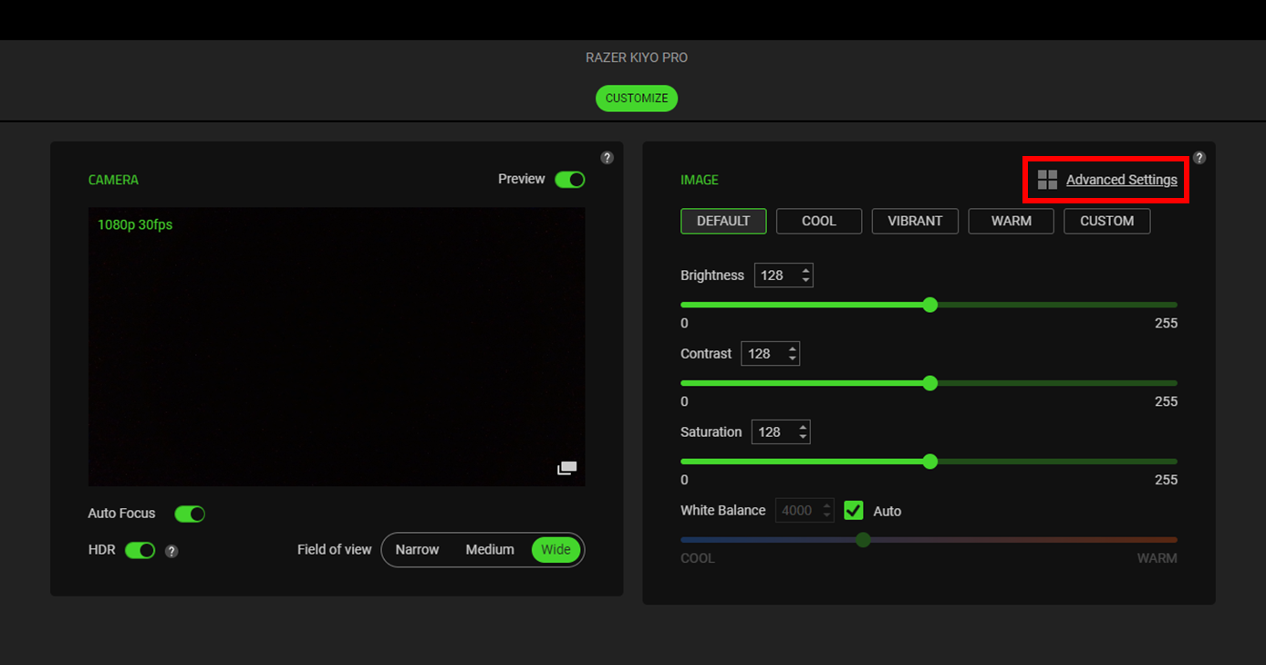 Why is the video recording from the Razer Kiyo Pro flickering or banding?