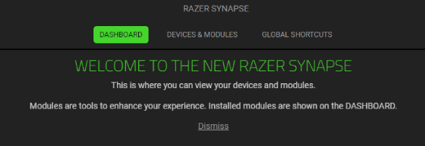 How to restore a missing module in Razer Synapse