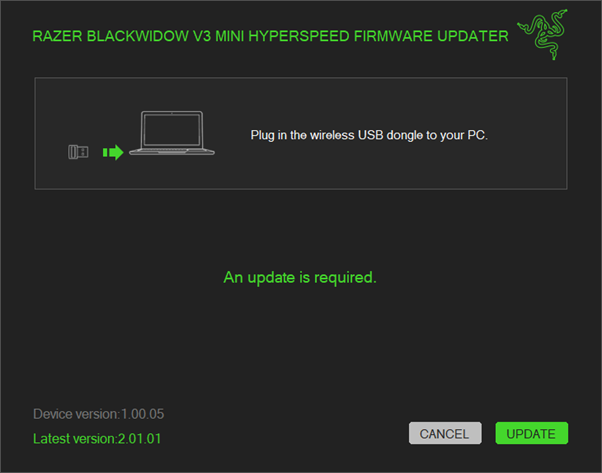 Razer BlackWidow V3 Mini HyperSpeed Firmware Updater | RZ03-03890