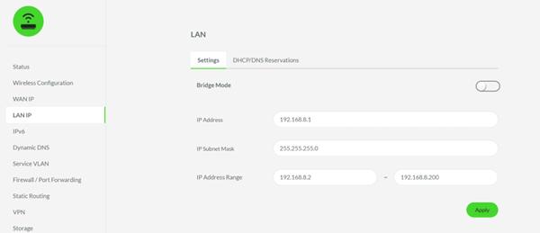 Overview of the Razer Sila web user interface