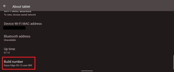 How to enable Developer Options on the Razer Edge