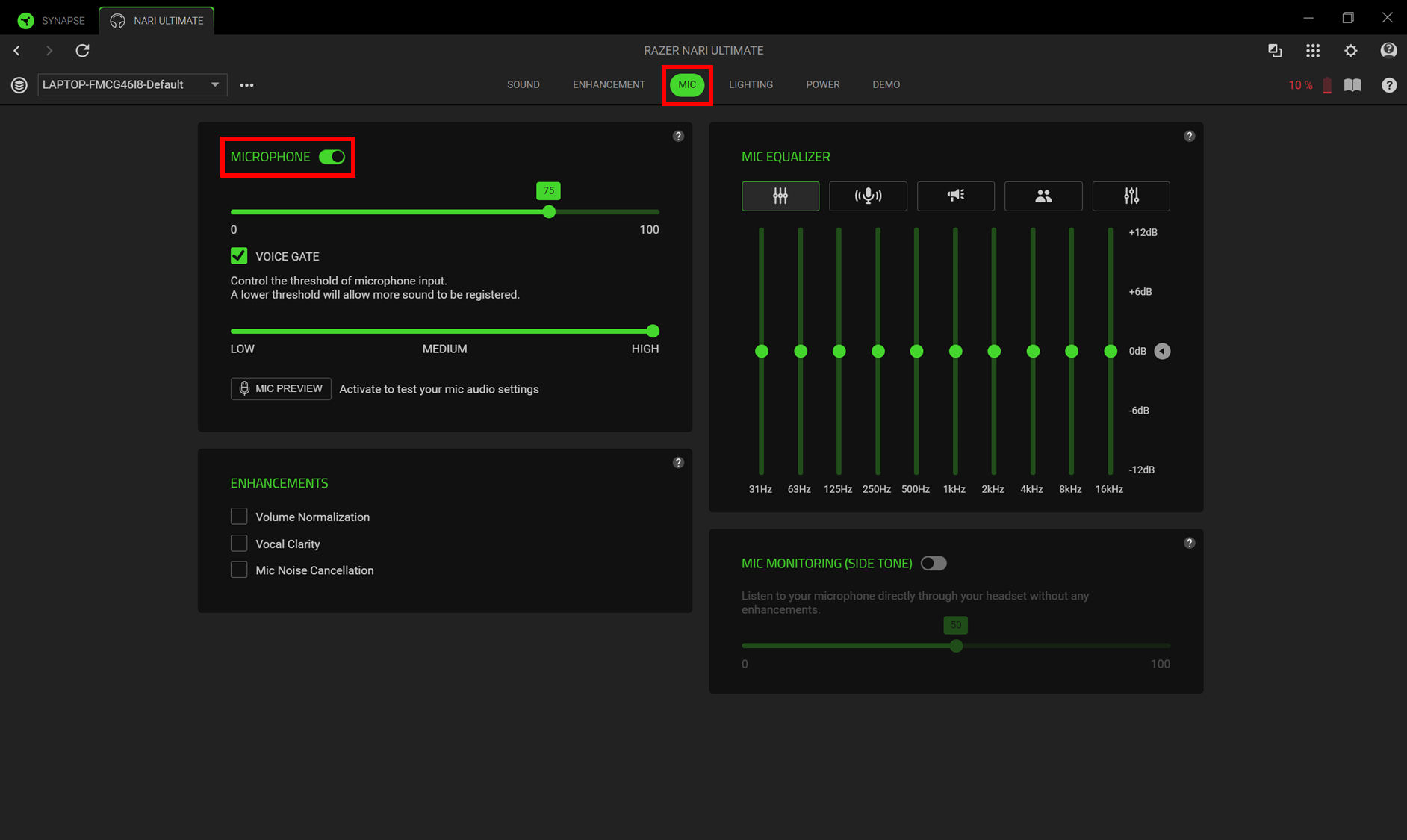 How to fix a malfunctioning Razer Nari microphone