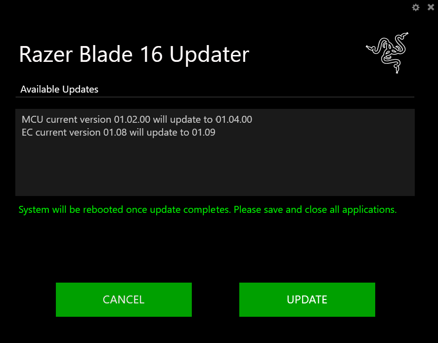 Razer Blade 16" (2023) Firmware Updater | RZ09-0483x