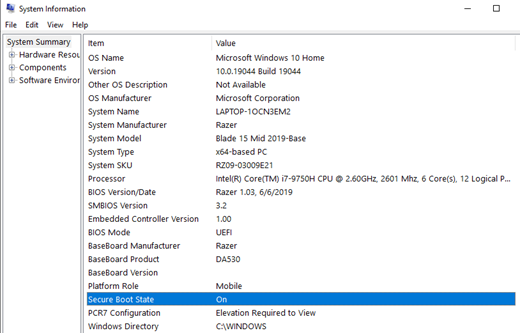 How to enable Secure Boot on your Razer Blade