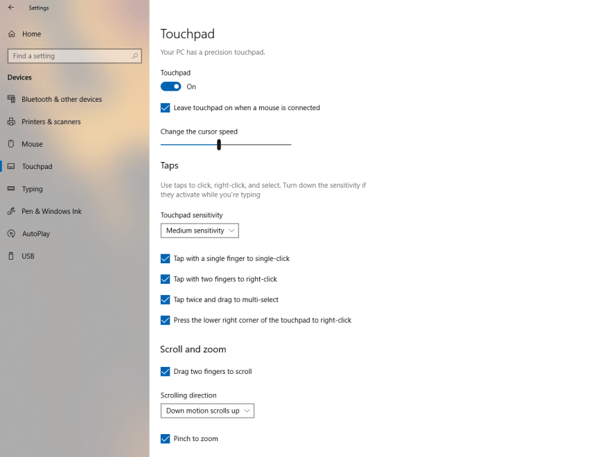 Touchpad Settings Reset Touchpad Settings And Gestures To Default In